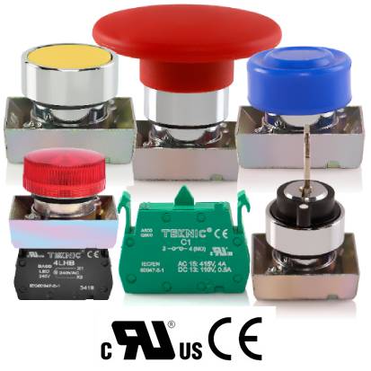Push Buttons and Pilot Lights | Metal Series , Plastic Series etc.